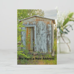 Private Funny Change of Address Card One Room Home | Zazzle