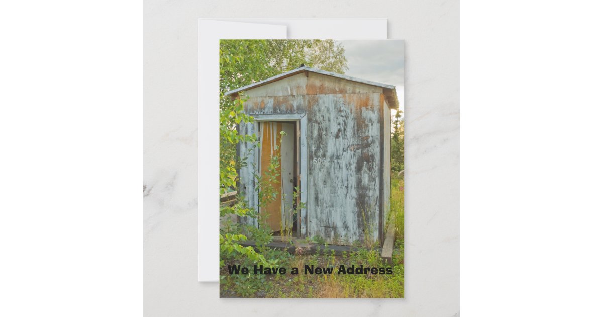 Private Funny Change of Address Card One Room Home | Zazzle