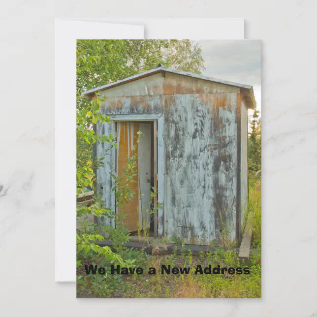 Private Funny Change of Address Card One Room Home | Zazzle