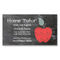Private Home Tutor Apple Scrubbed Style Chalkboard Business Card Magnet ...