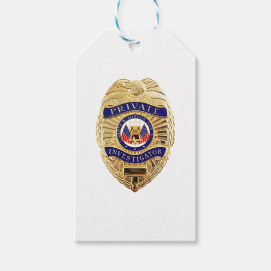 Private Investigator Badge Gift Tags | Zazzle.com
