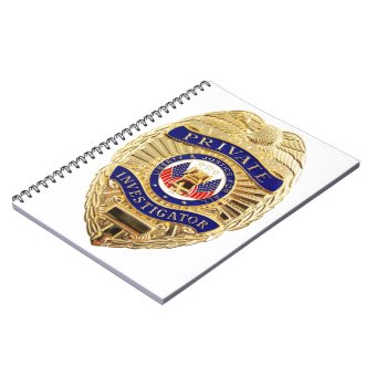 Private Investigator Badge Notebook | Zazzle