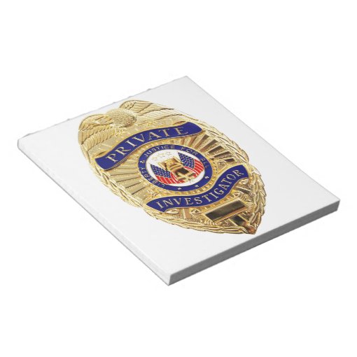 Private Investigator Badge Notepad | Zazzle