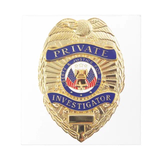 Private Investigator Badge Notepad | Zazzle