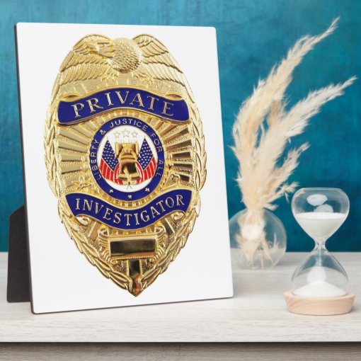 Private Investigator Badge Plaque | Zazzle