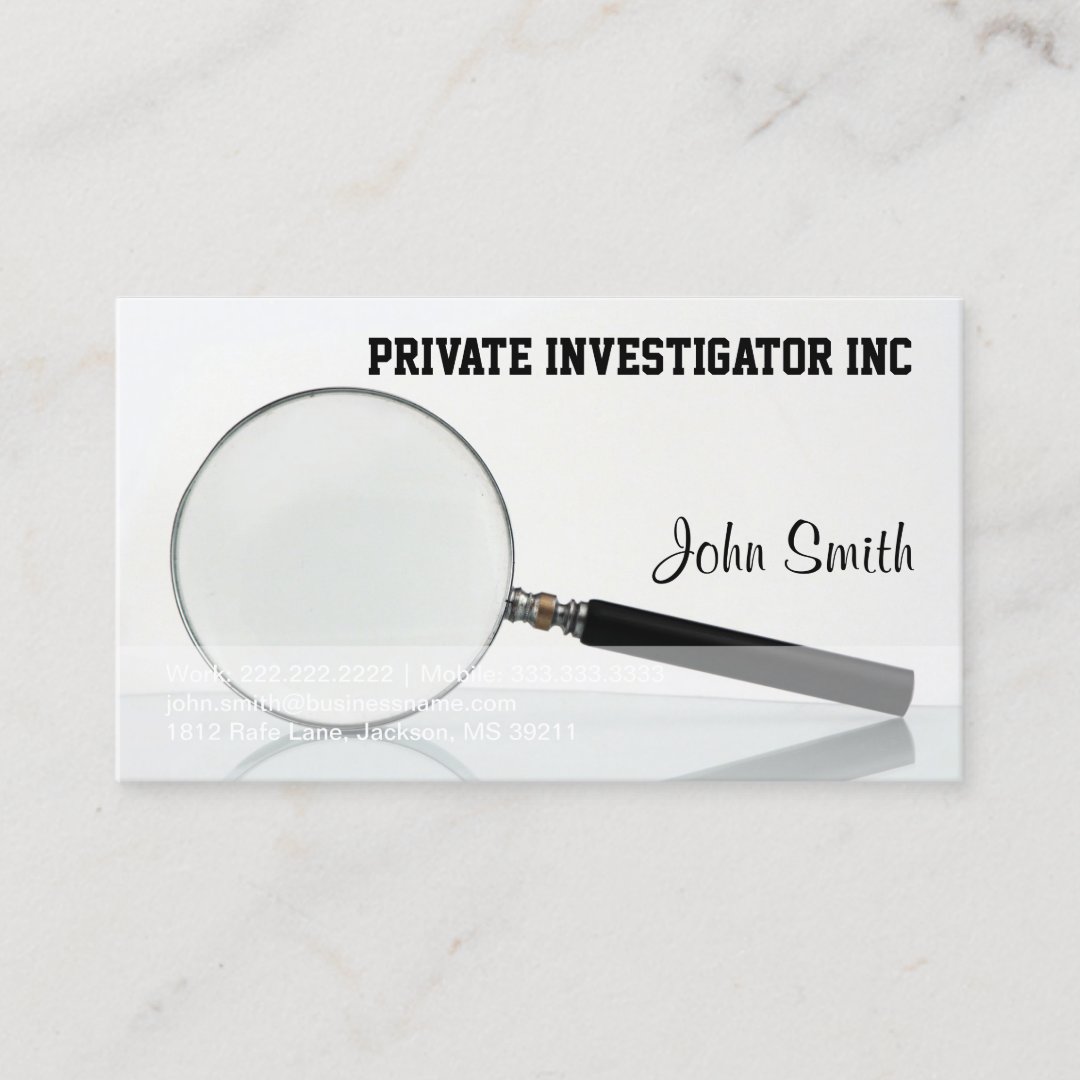 Private Investigator business card | Zazzle