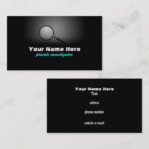 Private Investigator Business Cards | Zazzle