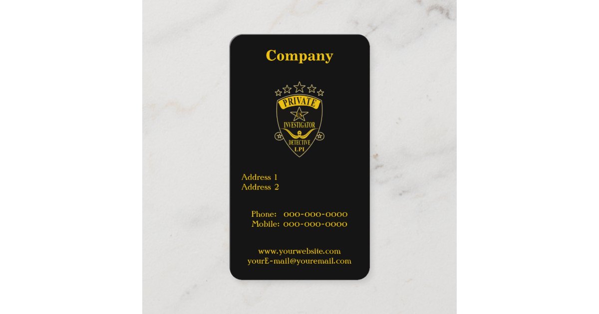 Private Investigator Business Cards | Zazzle
