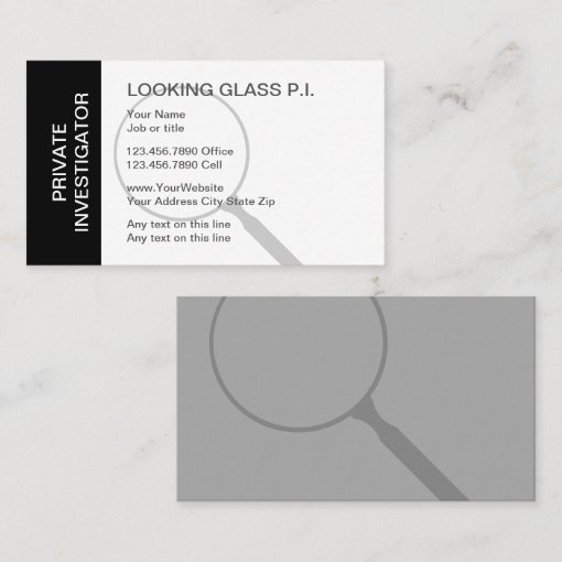 Private Investigator Business Cards | Zazzle