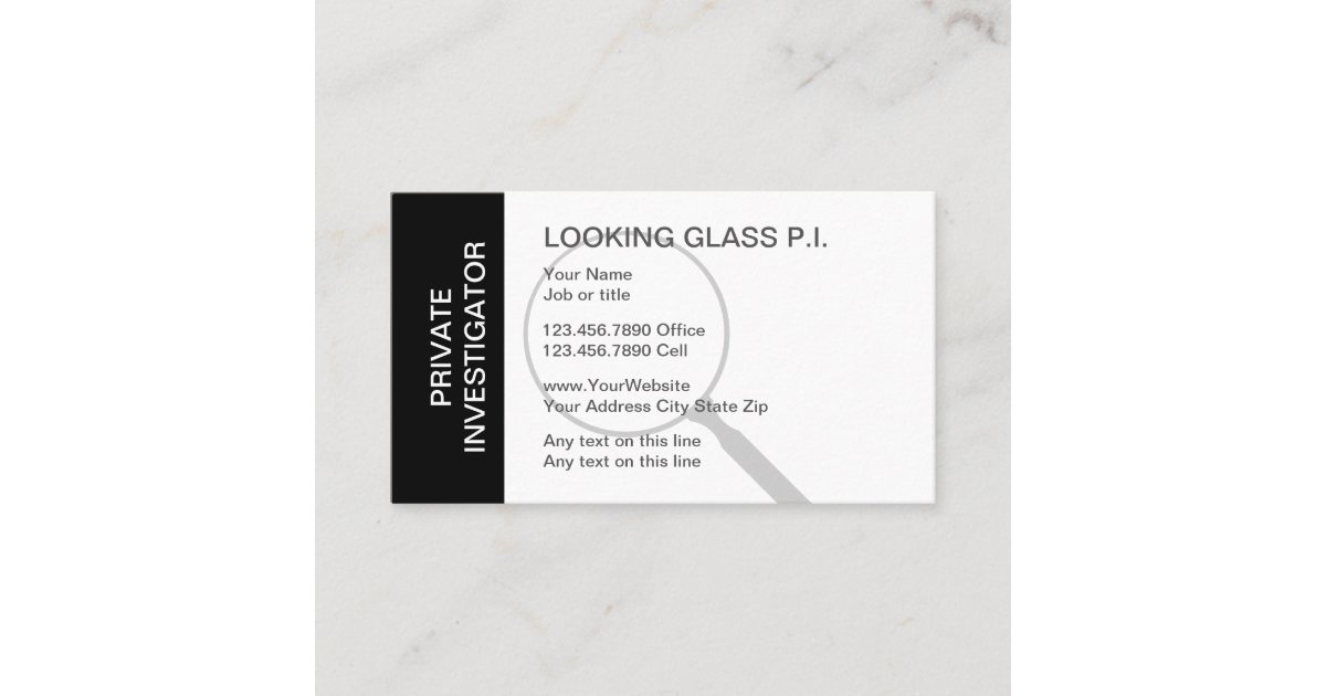 Private Investigator Business Cards | Zazzle