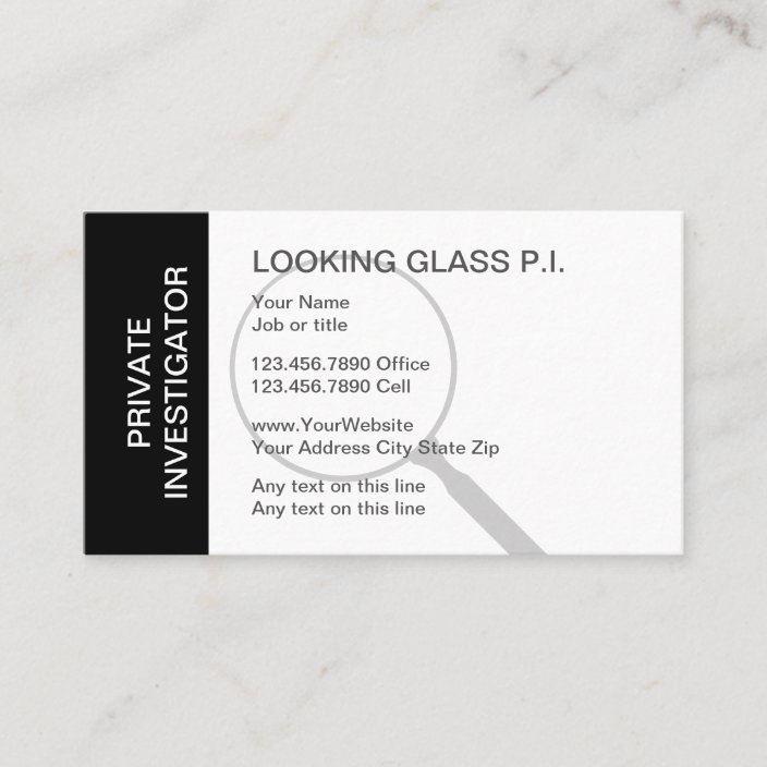 Private Investigator Business Cards | Zazzle.com