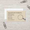 Private Investigator Design Business Card | Zazzle