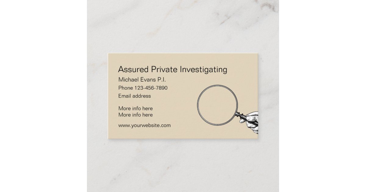 Private Investigator Design Business Card | Zazzle