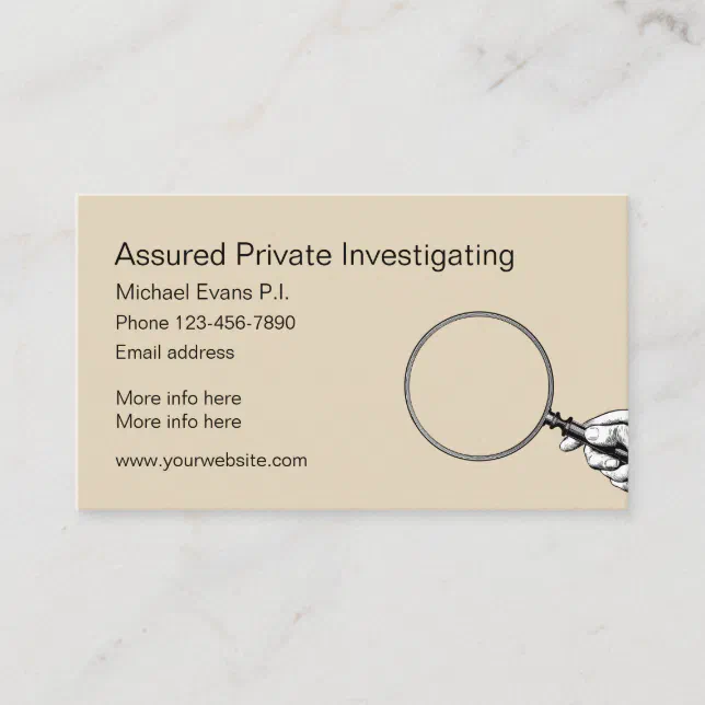 Private Investigator Design Business Card | Zazzle