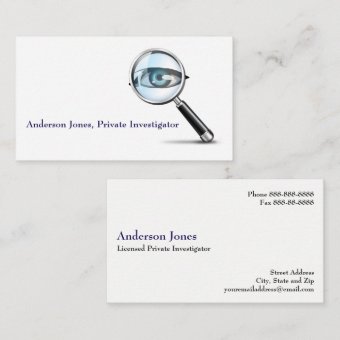 Private Investigator Detective Business Card | Zazzle