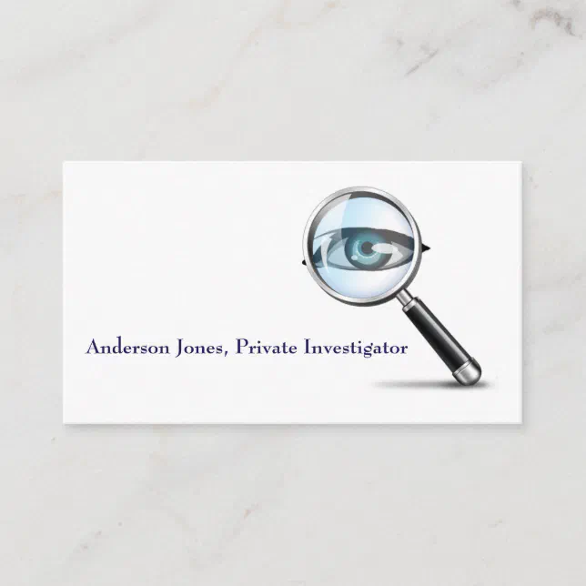 Private Investigator Detective Business Card | Zazzle