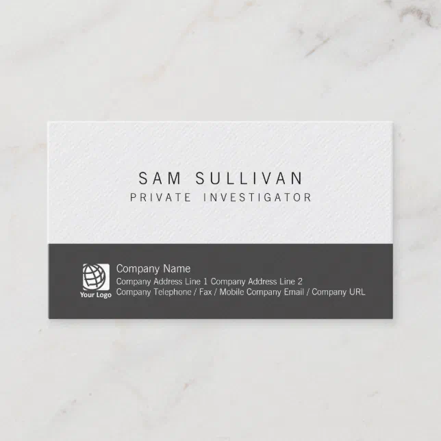 Private Investigator Natural Paper Texture Skills Business Card | Zazzle