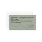 Private Investigator Process Server Business Card | Zazzle