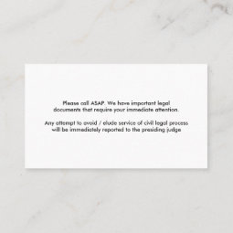 Private Investigator Process Server Business Card | Zazzle