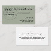 Private Investigator Process Server Business Card | Zazzle