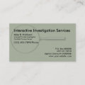 Private Investigator Process Server Business Card | Zazzle
