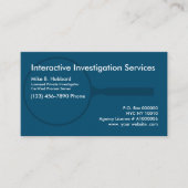 Private Investigator Process Server Business Cards | Zazzle