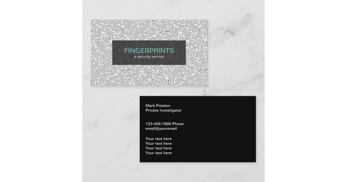 Private Investigator Security Business Cards | Zazzle
