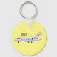 Private jet cartoon illustration keychain | Zazzle