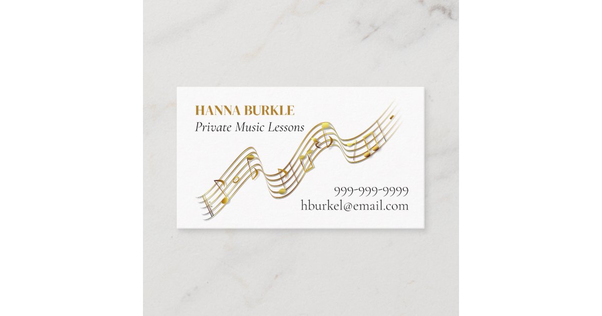 Private Music Lessons Business Card | Zazzle