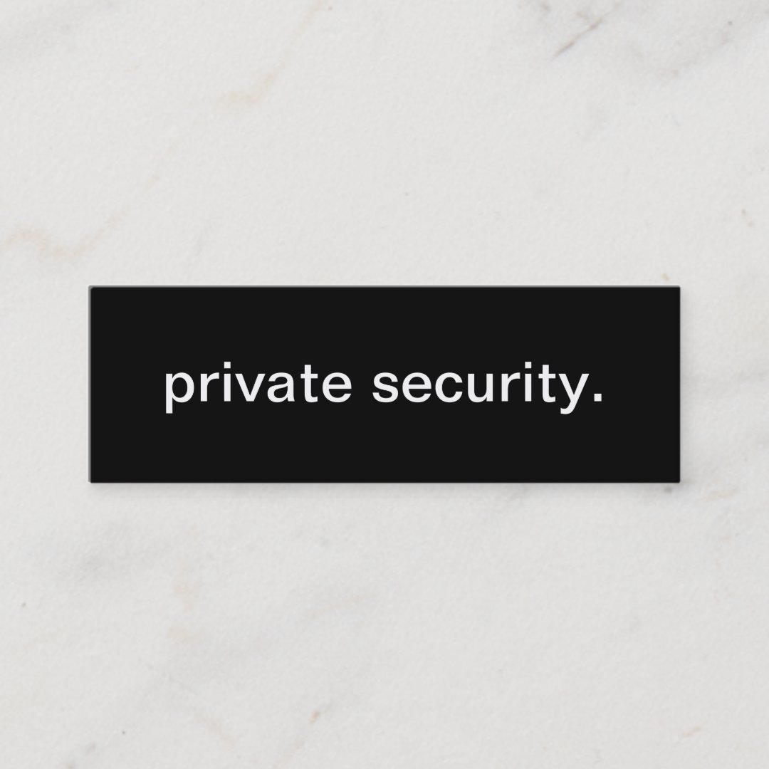 Private Security Business Card | Zazzle