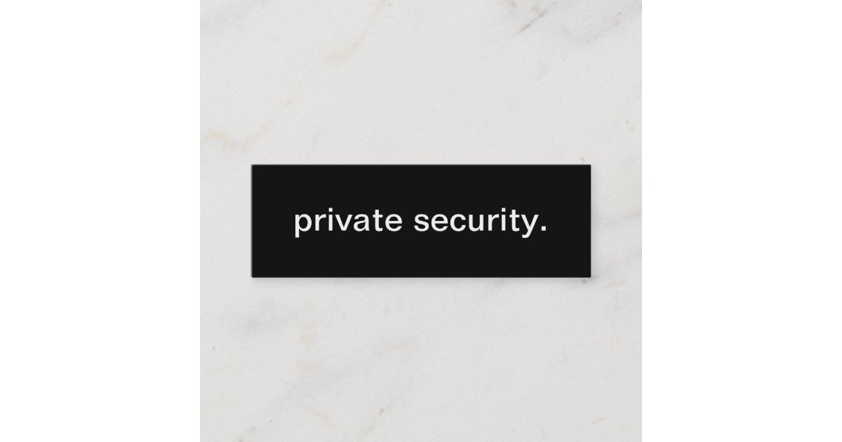 Private Security Business Card | Zazzle