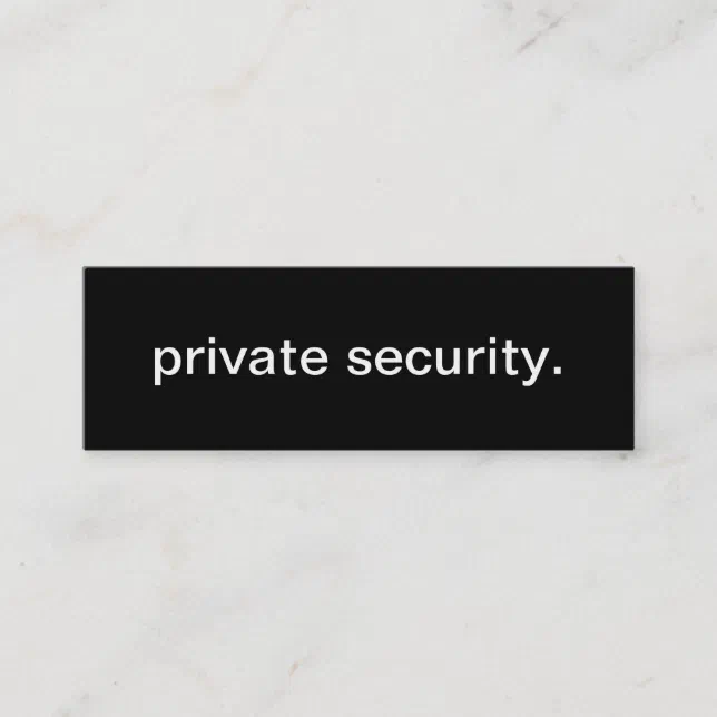 Private Security Business Card | Zazzle