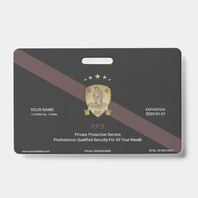 Private Security Service Badge | Zazzle