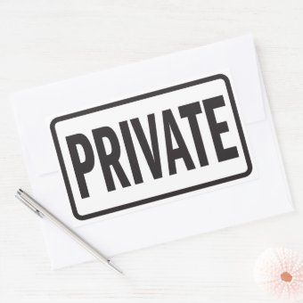 Private sign for office rectangular sticker | Zazzle