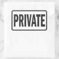 Private sign for office rectangular sticker | Zazzle