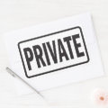 Private sign for office rectangular sticker | Zazzle