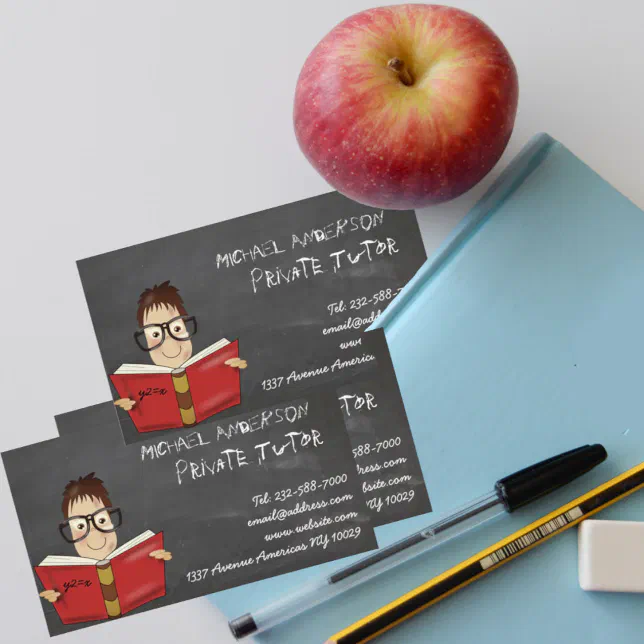 Private tutor and teaching business card | Zazzle