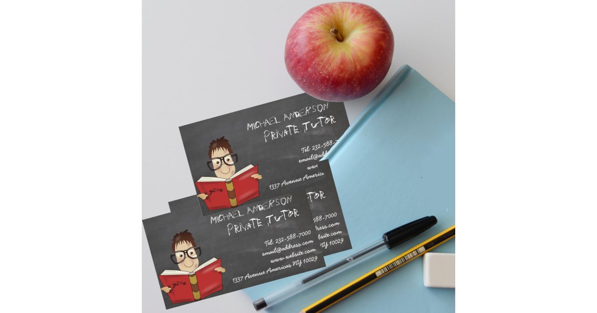 Private tutor and teaching business card | Zazzle