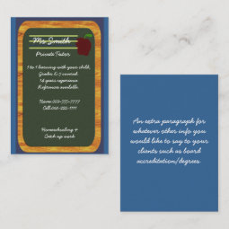 private tutor business card | Zazzle