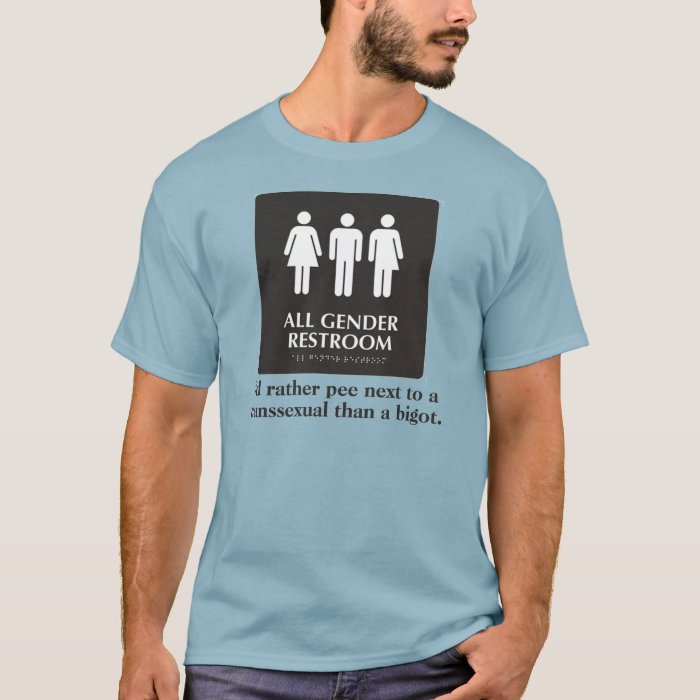 Pro All Gender Restroom Funny Statement Lgbt T Shirt Zazzle
