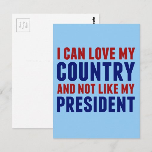 Pro America Anti Trump Postcard | Zazzle