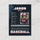 PRO Baseball Card with Stats Player Trading Card | Zazzle