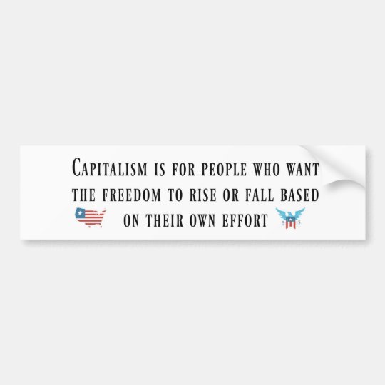 Pro-Capitalism Anti-Socialism Bumper Sticker | Zazzle.com