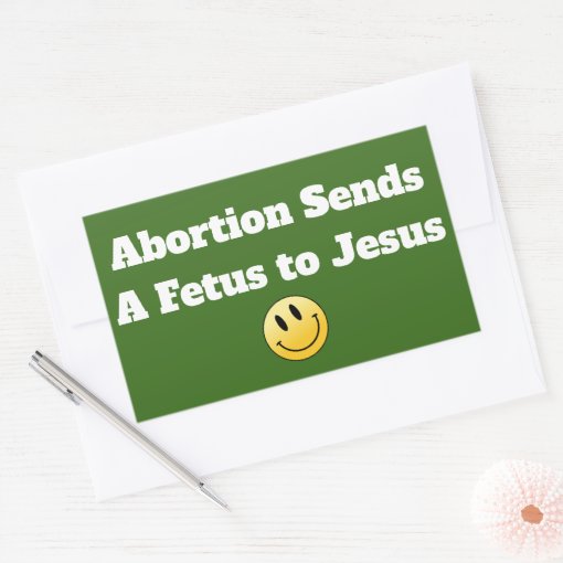 Pro Choice Abortion Jesus Fetus Reproductive right Rectangular Sticker ...
