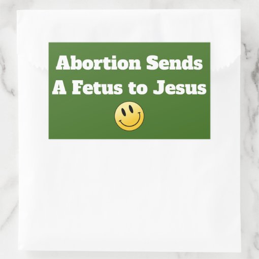 Pro Choice Abortion Jesus Fetus Reproductive right Rectangular Sticker ...