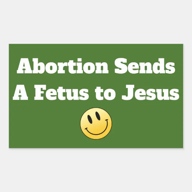 Pro Choice Abortion Jesus Fetus Reproductive right Rectangular Sticker ...