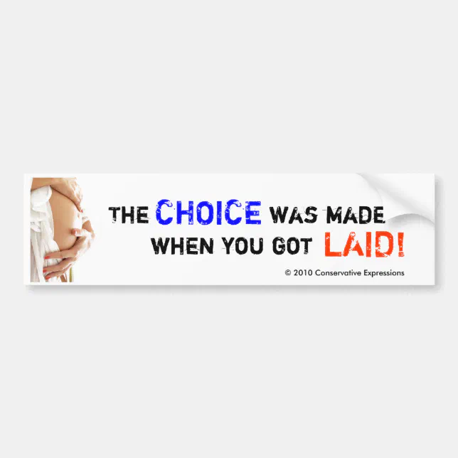 Pro-Choice! Bumper Sticker | Zazzle