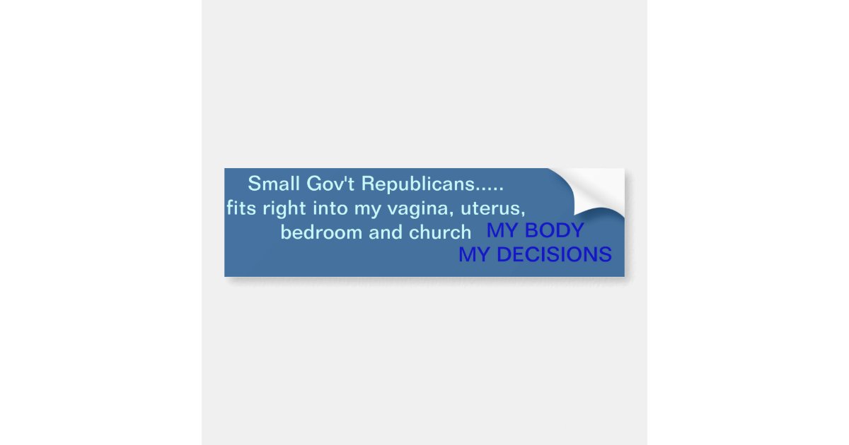 PRO Choice bumper sticker | Zazzle
