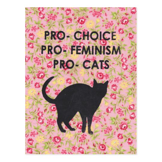 Pro Choice Feminism Cats Postcard
