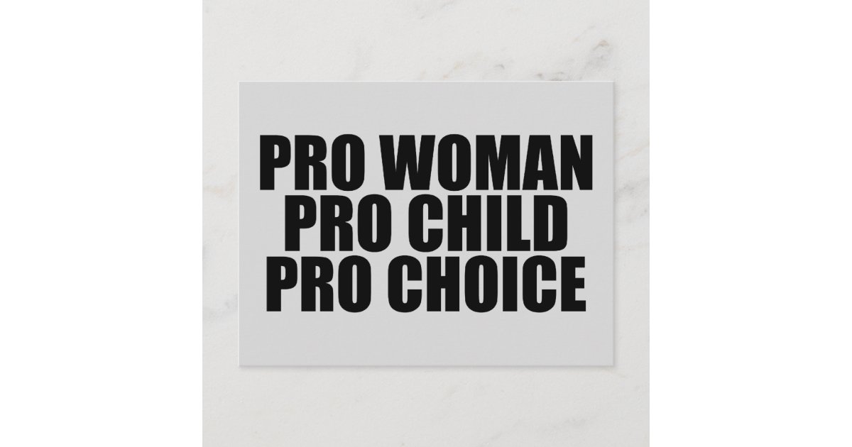 Pro Choice Woman Child Postcard | Zazzle